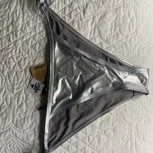 Garage | Swim | Metallic Silver String Bikini | Poshmark